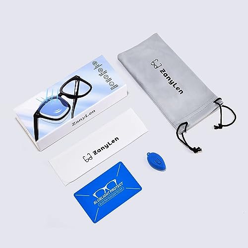 ZanyLen Vintage Blue Light Glasses for Women, Computer Reading/Gaming/Phones Eyeglasses, Anti-Glare/UV400/Eye Strain, Glitter Cat-Eye Champagne Frame