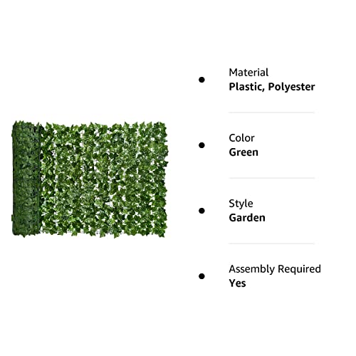 DearHouse Artificial Ivy Privacy Fence Wall Screen, 98.4x59in Artificial Hedges Fence and Faux Ivy Vine Leaf Decoration for Outdoor Garden Decor