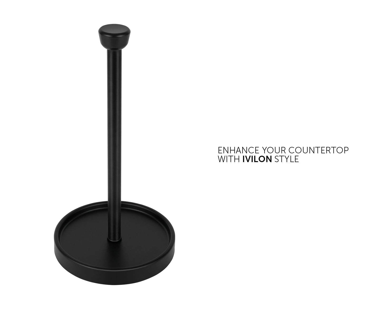 Ivilon Countertop Paper Towel Holder - Modern Tapered End Cap Design - Color Warm Gold
