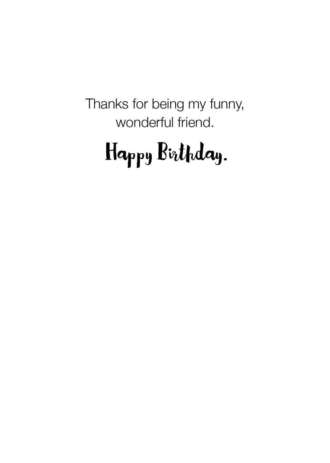 SHADE TREE GREETINGS Best Friend Birthday Greeting Card (5" x 7") by Actual Pictures | 3 Pack + 3 Envelopes (Make Me Laugh)