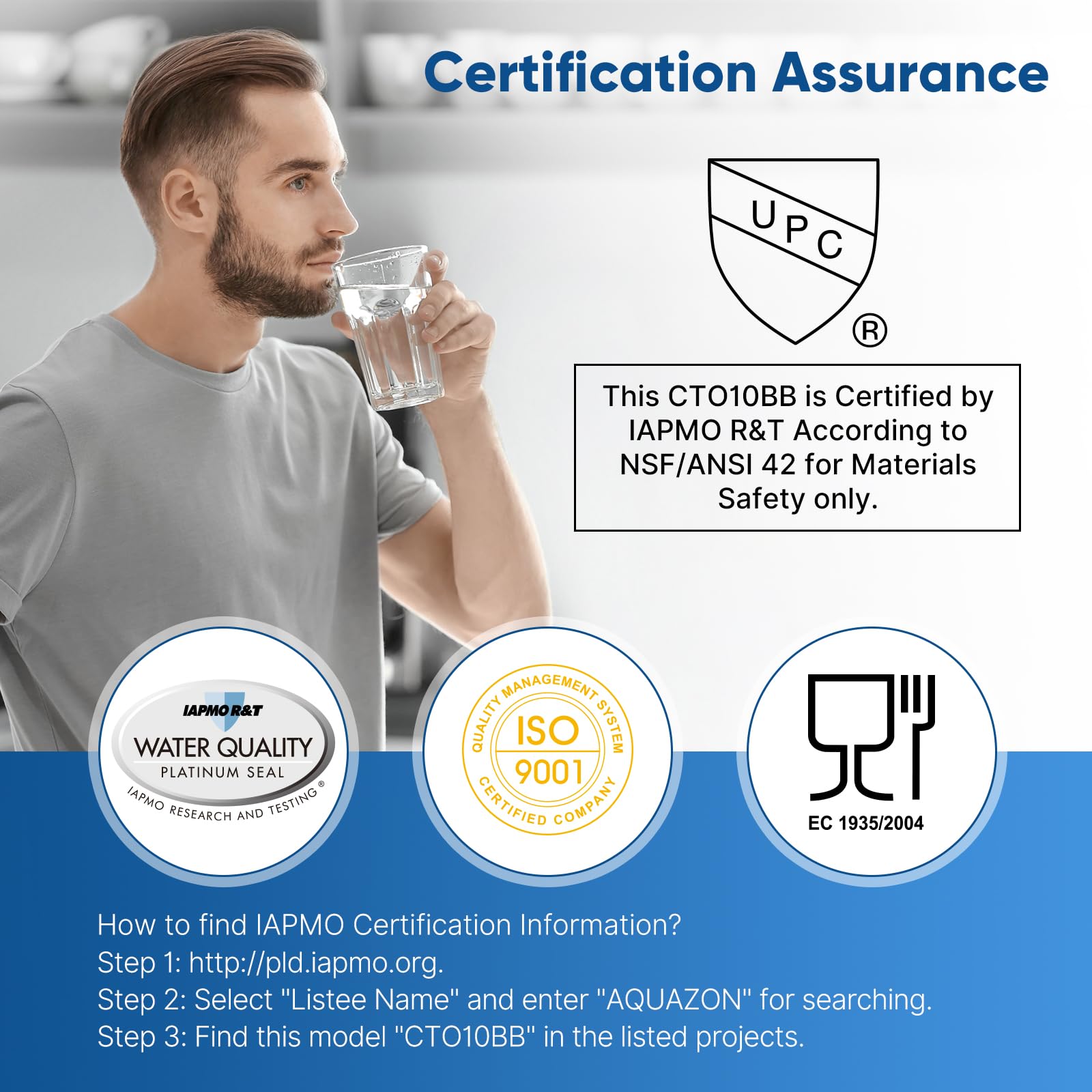 PUREPLUS Coconut Shell Water Filter Cartridge | Activated Carbon Block CTO | Universal Whole House 5 Micron 10 inch Cartridge | Compatible with WFHDC8001, CB-BB-10, EPM, EP-BB, 3Pack