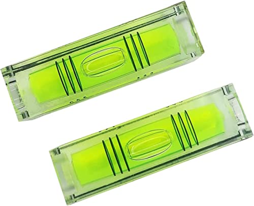 High Precision Bubble Spirit Levels Small Bullseye Level Long Square Mini Level for Wall Frames Hanging RV Tripod etc Measurement Leveling Tool 2 pcs(non-magnetic)