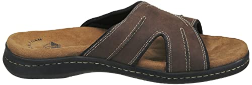 Dockers Men's Slide Sandal, Dark Brown, 10 Wide