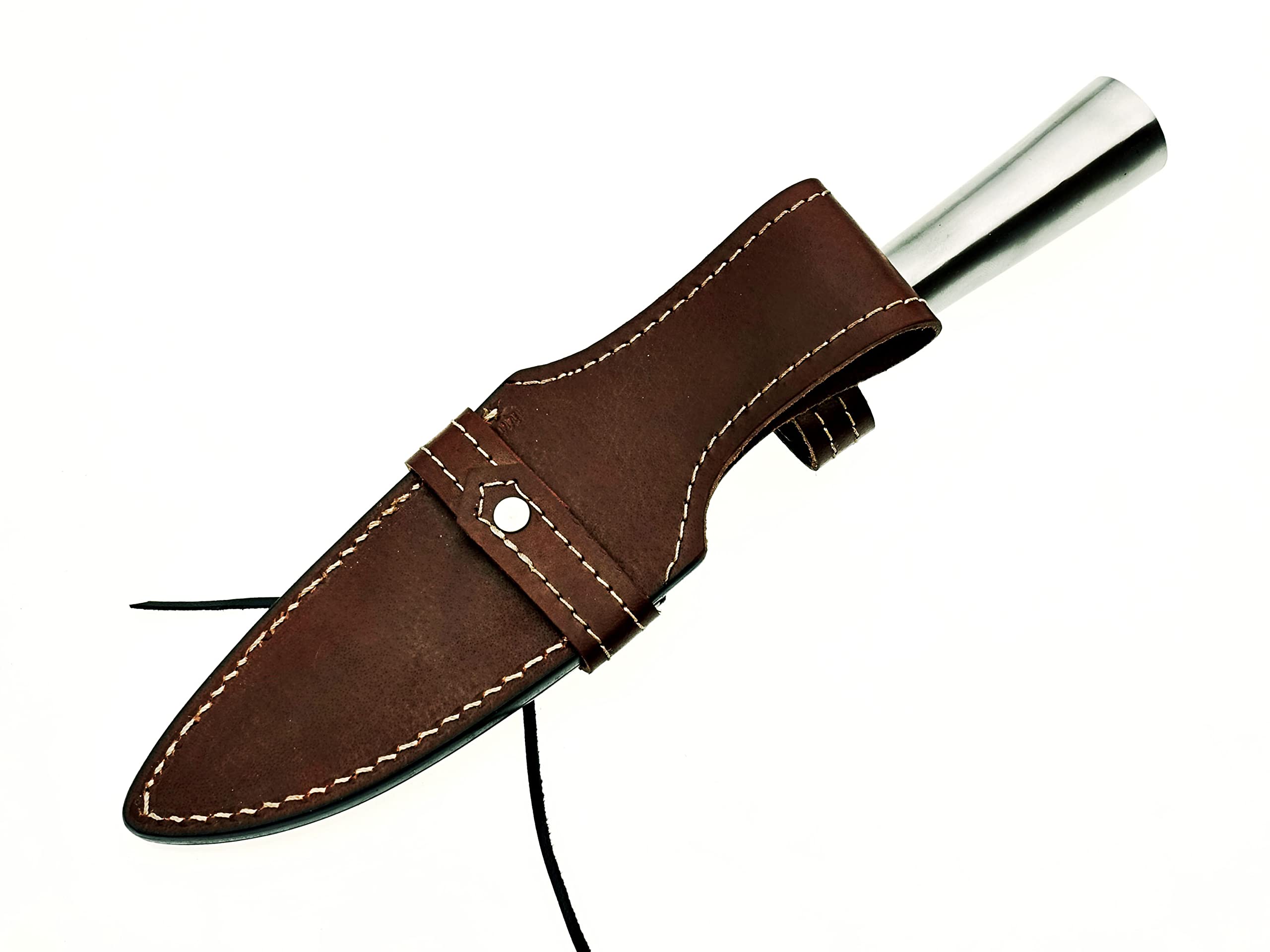 Hand Forged Damascus steel spear head, Hunting knife, Survvial for camping and hiking with Beautiful leather sheath.