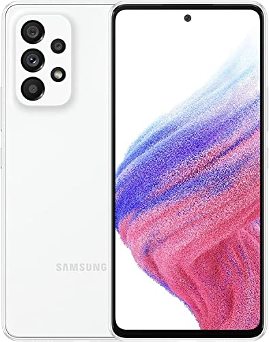 SAMSUNG Galaxy A53 5G (SM-A536E/DS) Dual SIM, 256GB 8GB RAM, Factory Unlocked GSM, International Version - No Warranty - (Awesome White)