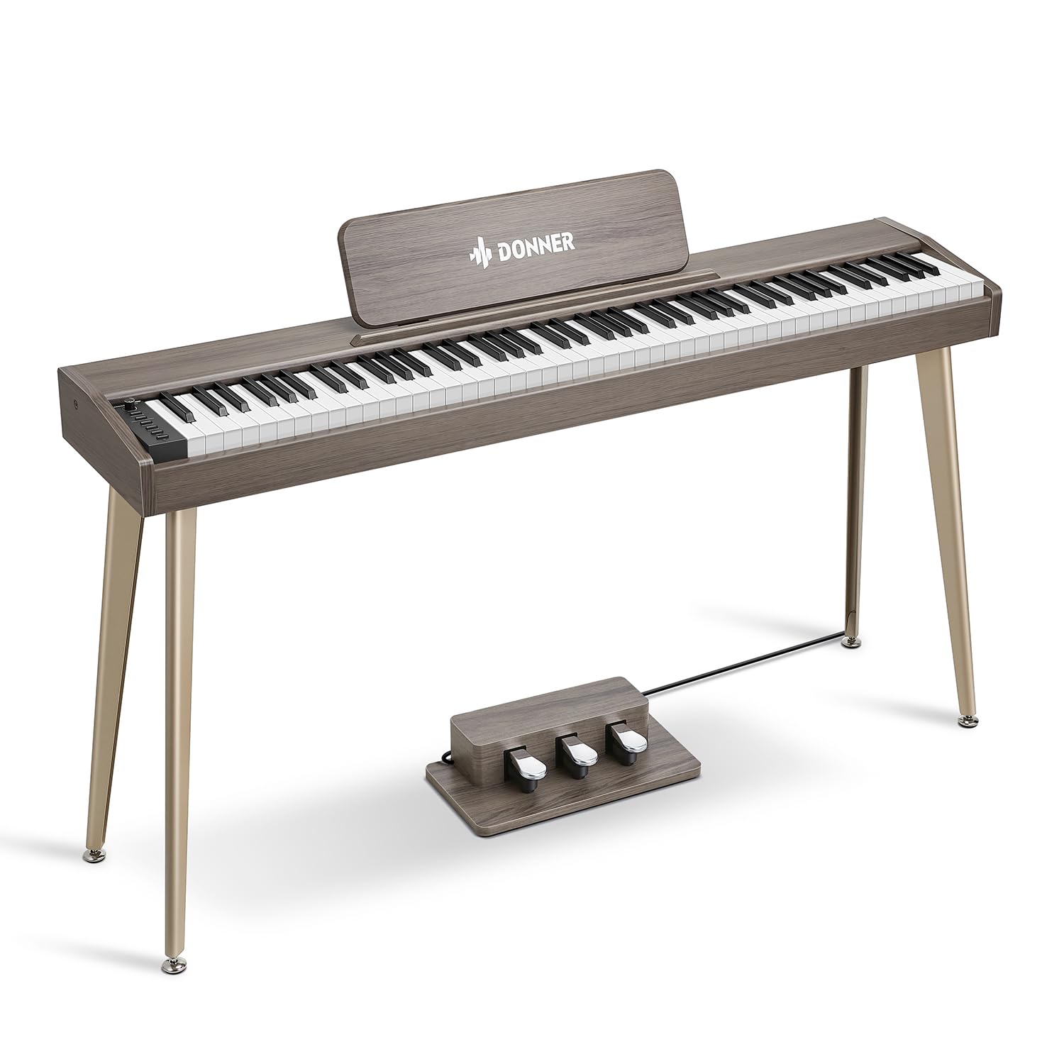 Electric Keyboard Piano 61 Keys, Donner SD-10 Portable Piano Keyboard for Beginners with 300 Tones & Rhythms, 40 Demos, LCD Screen, Dual Power Supply Modes, USB-MIDI, Black