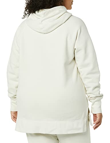 Goodthreads Women's Heritage Fleece Long Sleeve Hooded Tunic Sweatshirt, Cream, Large