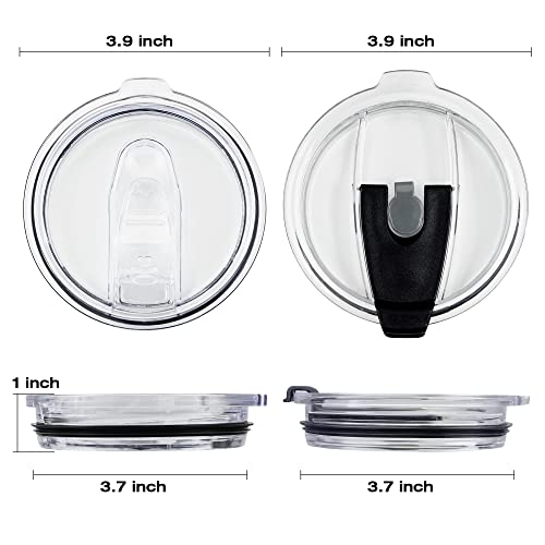 WETOWETO Tumbler Mug Lid for 30oz Coffee Mugs, 30oz Tumbler Replacement Lid, 2 Different Spill Proof Splash Lids Covers, BPA-Free