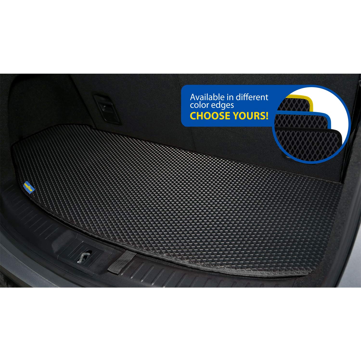 Goodyear Custom Fit Cargo Mat Liner for Ford Explorer 2011-2019 - Heavy Duty Trunk Liner, Diamond Shape, Luggage with Waterproof, Liquid & Dirt Trapping Technology - Anti-Slip Cargo Liner-GY004510