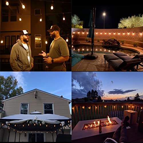 EIKOSON ๐๐๐ญ๐ป LED Outdoor String Lights with ๐ฎ๐ฐ Weatherproof Shatterproof Edison ๐ณ๐ฌ๐ซ ๐ฉ๐๐๐๐(2 ๐บ๐๐๐๐)๏ผCommercial Grade Waterproof Hanging Lights for Backyard Porch Balcony Party