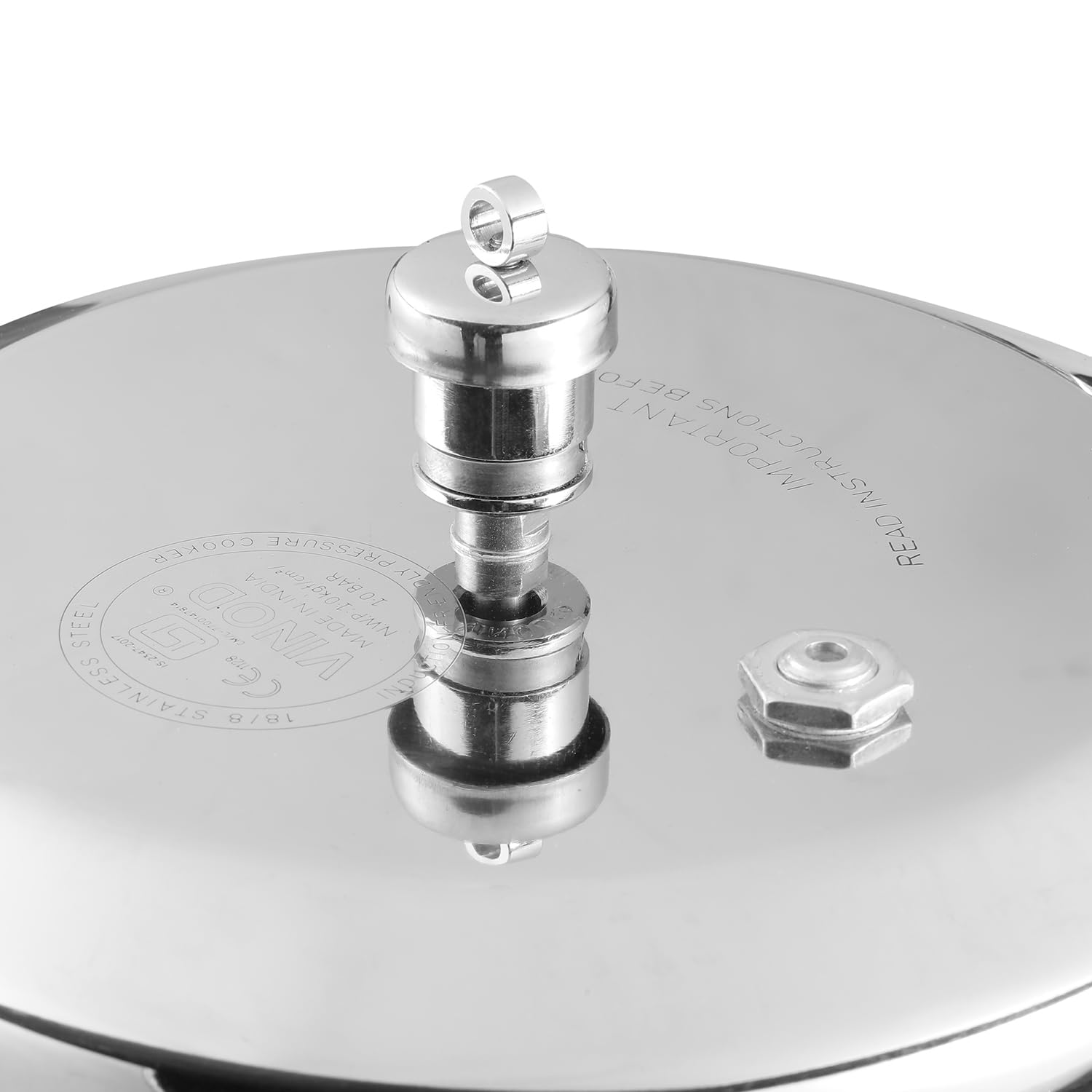 Vinod Platinum Triply Stainless Steel Pressure Cooker Mini - 2 Litre | SAS Bottom Pan Cooker | Induction and Gas Base Cooker | ISI and CE certified