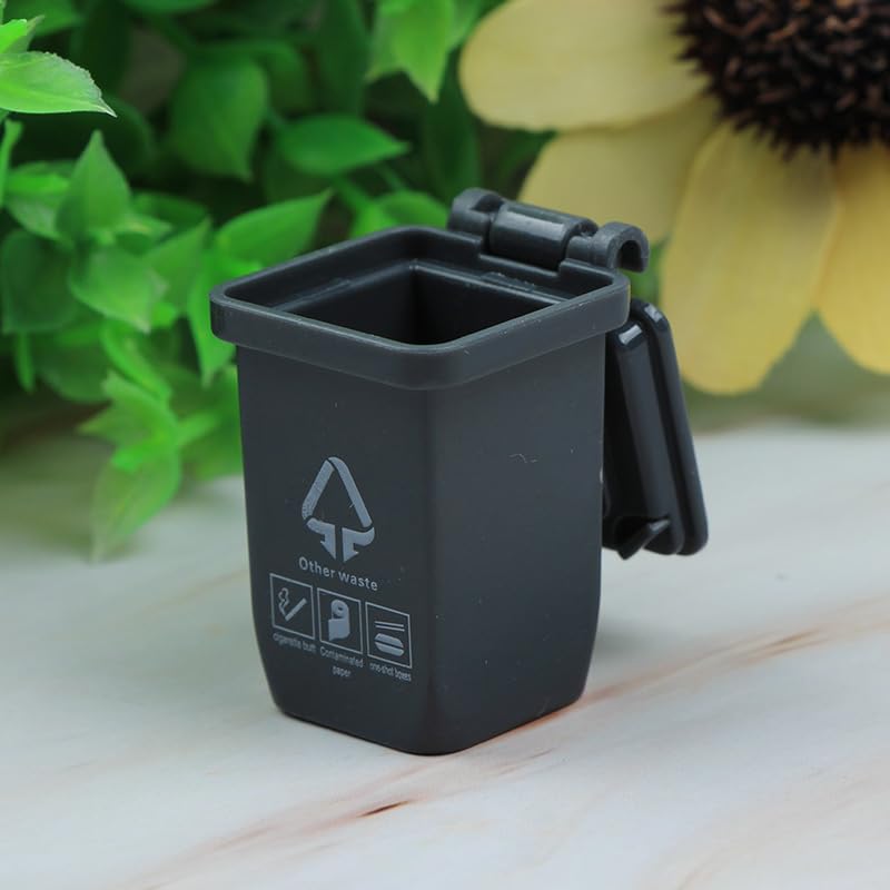 SHIDXIB 10Pcs Creative Trash Can Miniature Mini Trash Bin Sorting Bucket Scene Ornament