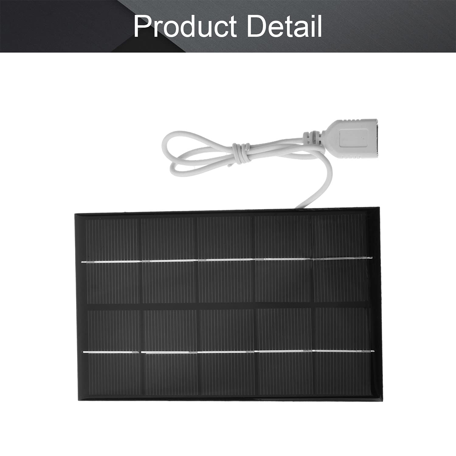 Fielect 5V 2W Polycrystalline Mini Solar Panel Module DIY for Light Toys Charger 88x142mm 1Pcs