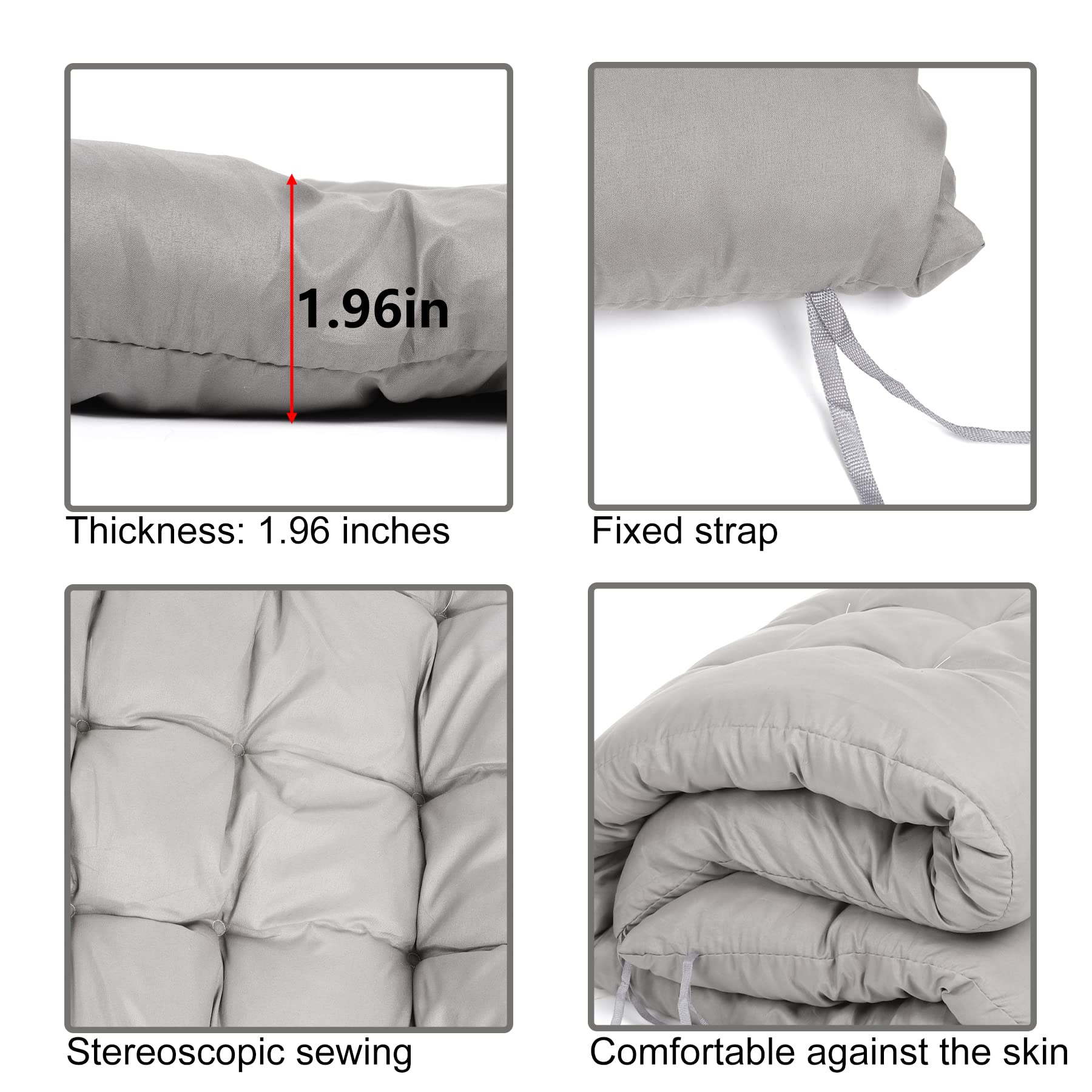 HONGBEI Camping Cot Pads for Adults, Soft and Comfortable Thick Cotton Foldable Sleeping Cot Mattress Pad for Traveling Hiking Backpacking 72.8โโx 27.6โโ