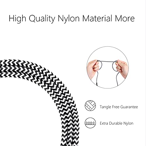 LTDNB [MFi Certified iPhone Charger Cable 3Pack[3/3/6ft] Fast Charging Lightning Cable Compatible iPhone 12/11Pro Max/11Pro/11/XS/Max/XR/X/8/8P/7and More-Black&White
