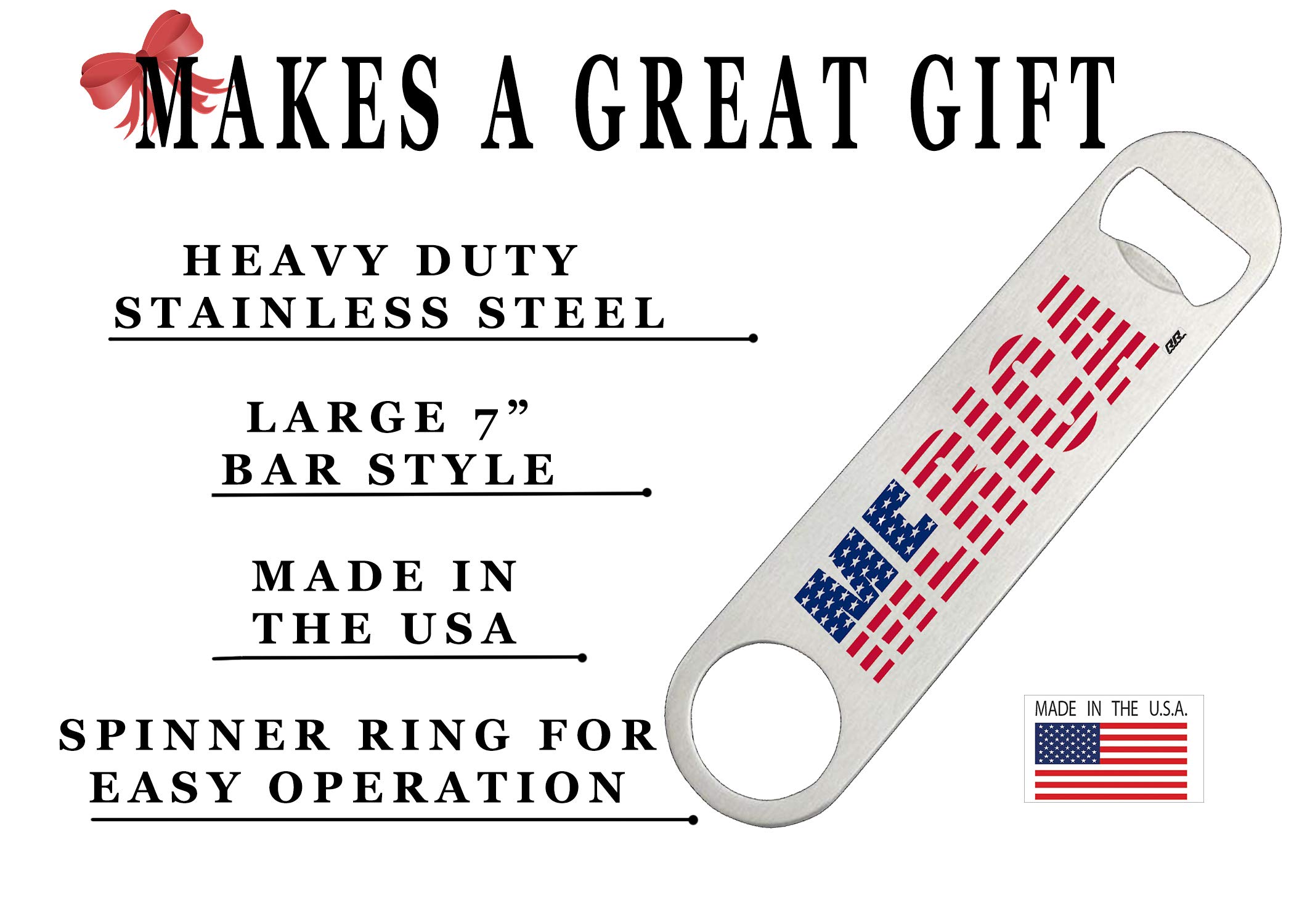 Funny Merica USA Flag Speed Bottle Opener Heavy Duty Gift Patriotic United State Of America US