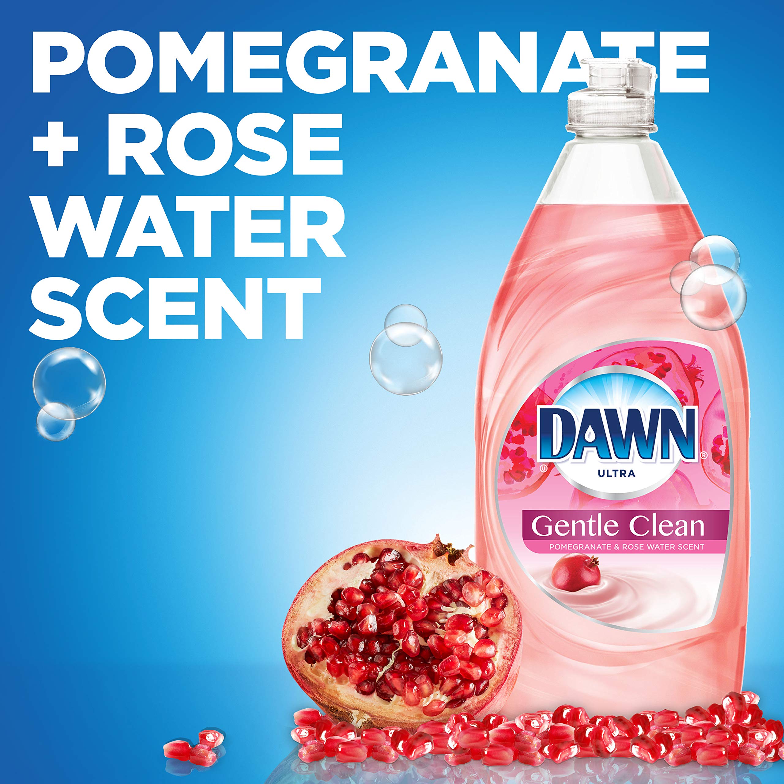 Dawn Gentle Clean Dishwashing Liquid Dish Soap Pomegranate Splash 24 oz (Pack of 2)