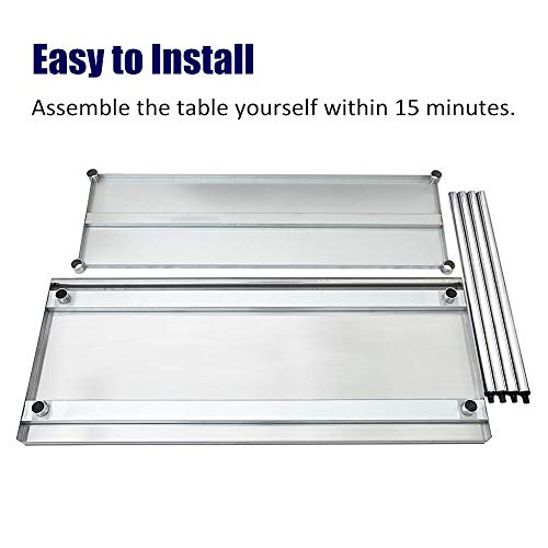WMAOT Stainless Steel Work Table Commercial Grade NSF Certified Kitchen 24 x 36 Inch Classics Heavy Duty Food Prep for Restaurant, Home, Hotel, Business, Warehouse, Garage