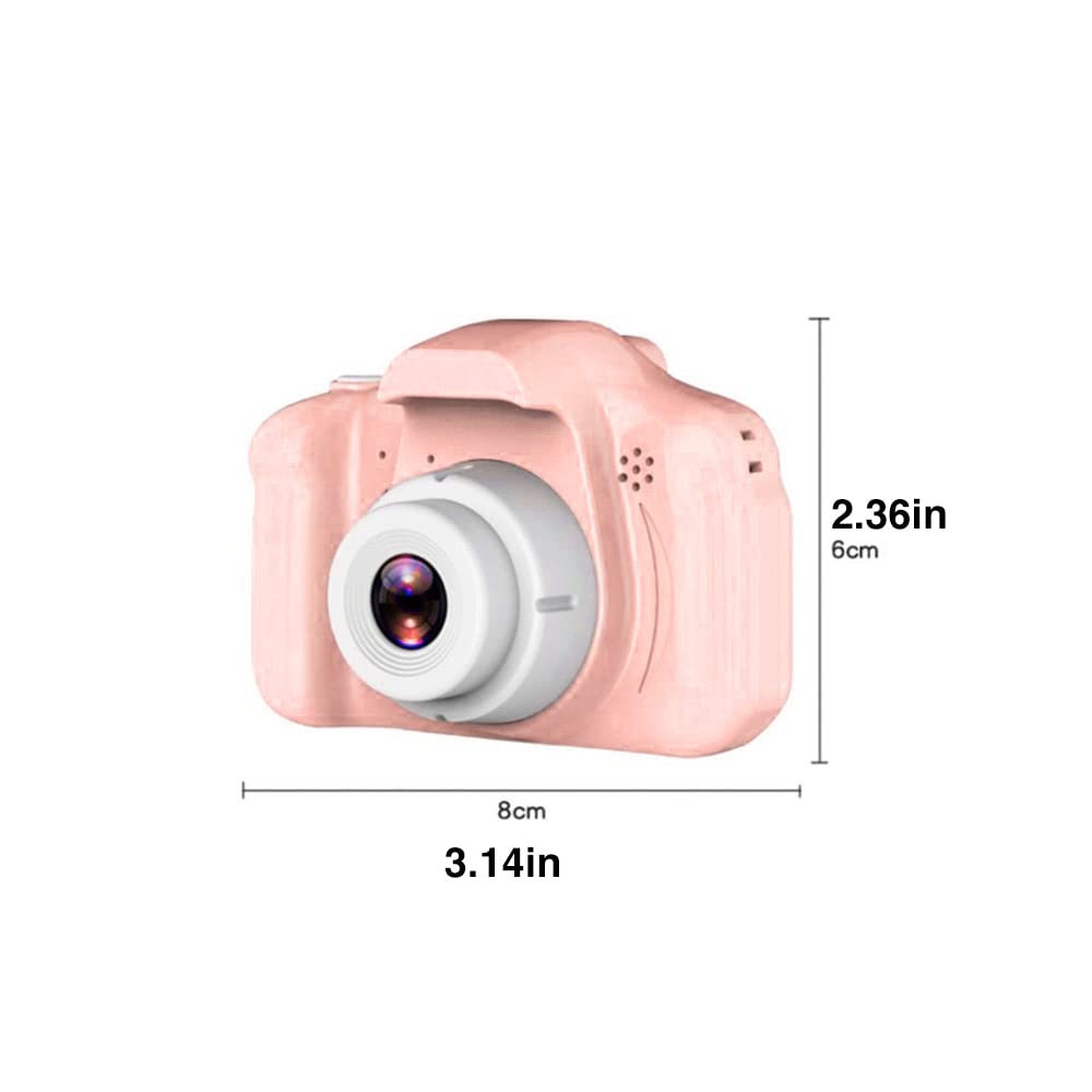 eDealz Full 1080P Kids Selfie HD Compact Digital Photo and Video Rechargeable Camera with 32GB TF Card & 2" LCD Screen and Micro USB Charging Drop Proof Blue (Pink)
