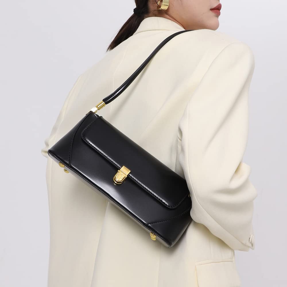cuiab Women's Shoulder Bag, Shoulder Bag for Women, Black Purse, Black Shoulder Bag, Vintage Shoulder Bag(Olive Black)