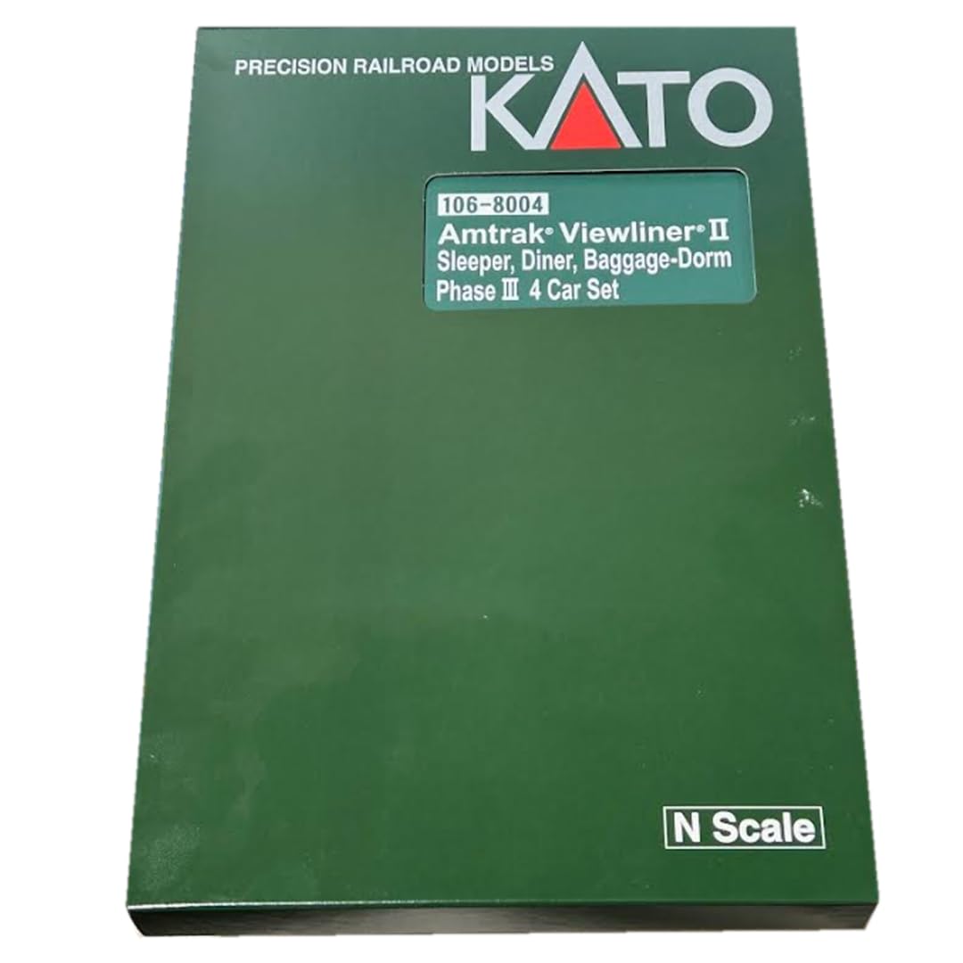 Kato USA, Inc. Viewliner II Sleeper, Baggage-Dorm, Diner 4 Car Set, Amtrak Phase III
