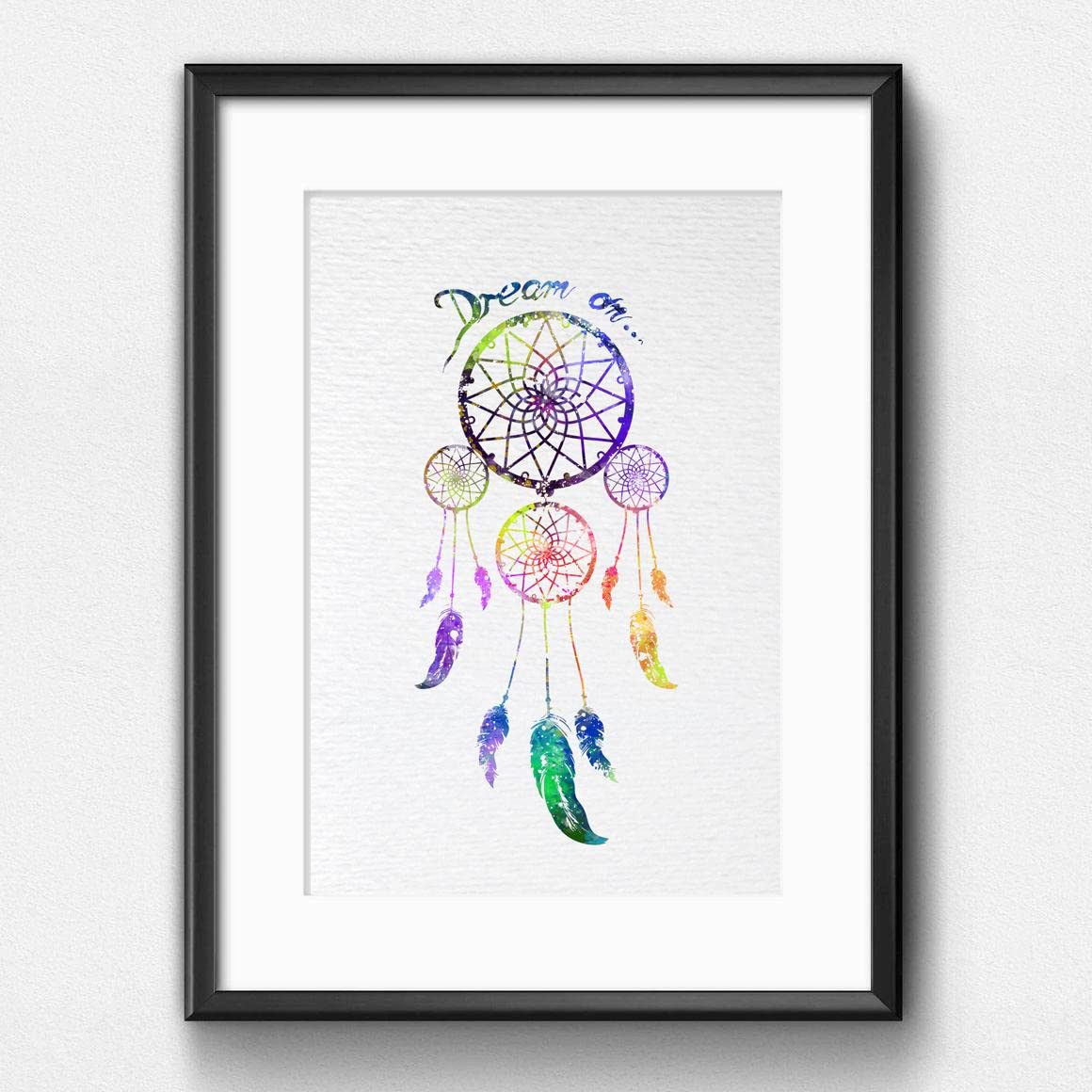 Dignovel Studios 8X10 Unframed Dreamcatcher Watercolor Art Print Poster Wall Hanging N285