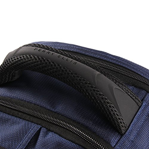 Perry Ellis Men's P19 Business Laptop Backpack with Tablet Pocket, Navy, One Size