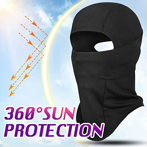 CUIMEI Balaclava Face Mask for Women with Ponytail Hole Neck Gaiter Face Cover Moisture Wicking for Ski Motorcycle Cycling