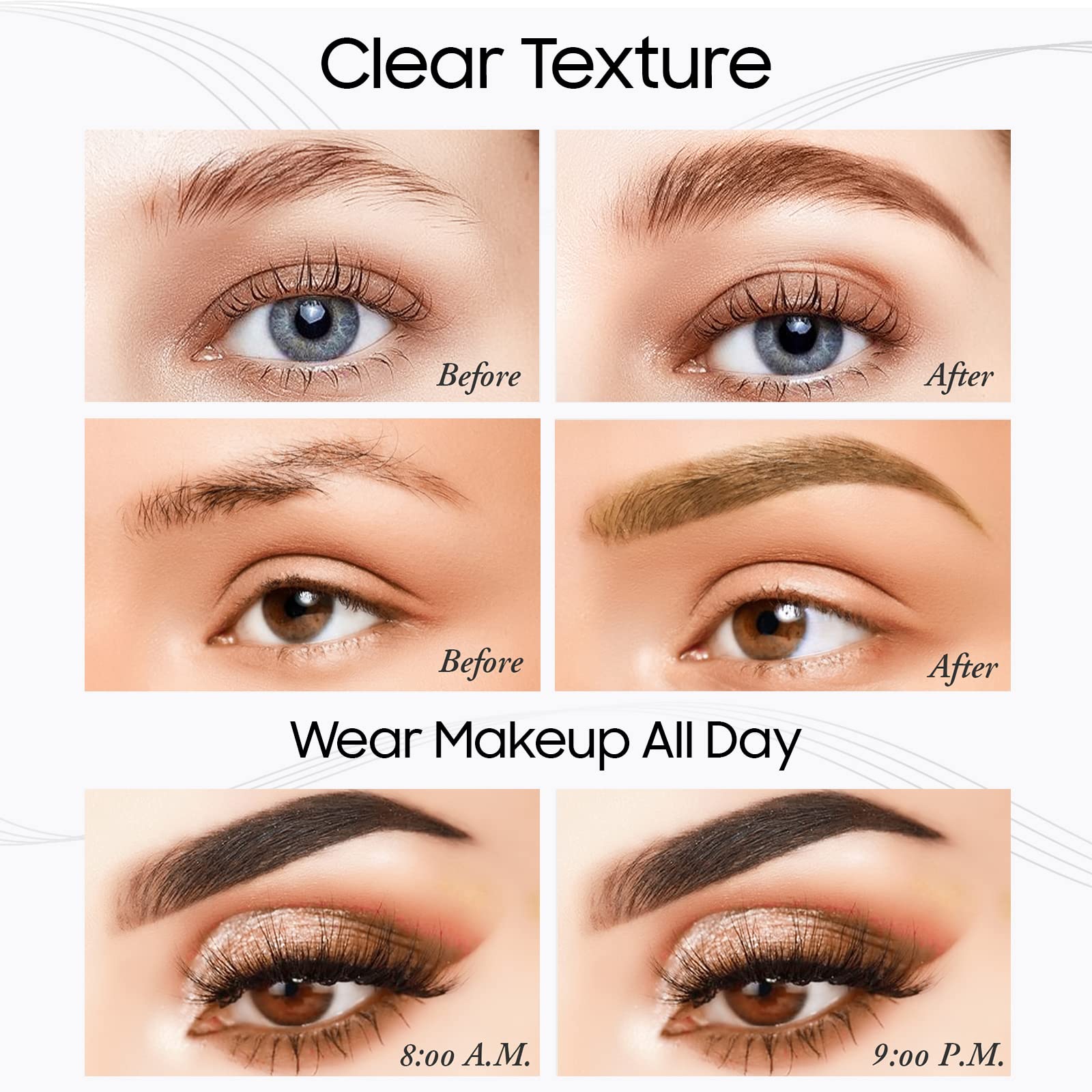 Eyebrow Pencil Eyebrow Microblading Pen - Eyebrow Makeup Micro 4 Point Brow Pen Lift & Snatch Makeup Pen Long-Lasting Waterproof Brow Pen, Creating Natural Looking Brows Effortlessly (02 Dark Brown)