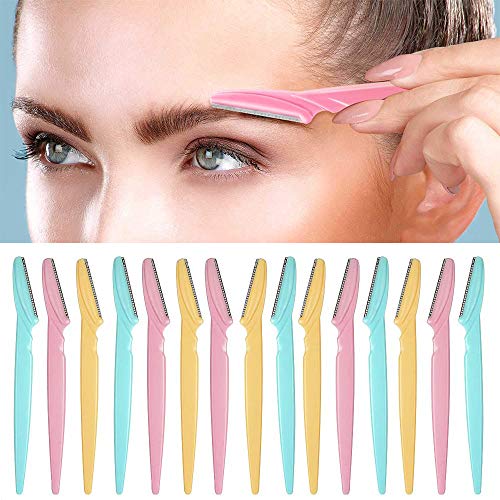 Eyebrow Razor, 60 Pieces Eyebrow Razor Shaper Trimmer Shaver Facial Razor with Precision Cover for Women