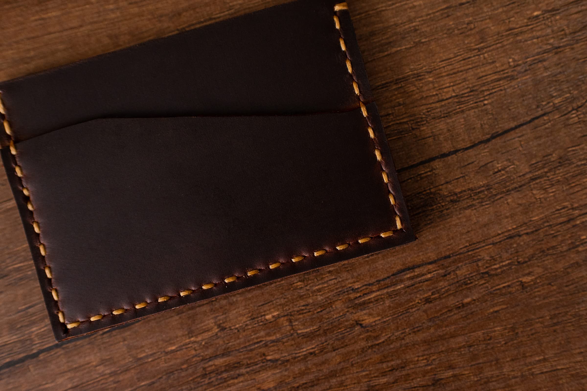 Handmade Leather card holder, Minimalist leather Card holder for Men - Women, Leather Pocket Card case, Leather Card Case
