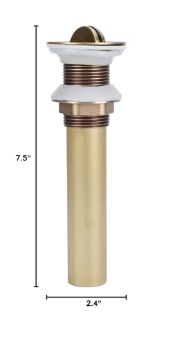 Walfront Antique Flap Hole Sink Drain with NonOverflow Wash Basin Drainer Stopper Accessory for Home Toliet Hotel Bathtub(Without Hole), Launching Accessories