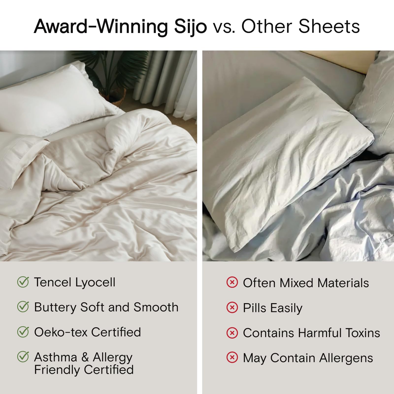 SIJO AiryWeight Tencel Duvet Cover, 100% Lyocell Derived from Eucalyptus, Buttery Soft, Best Cooling Sheets by Architectural Digest (Snow, King/Cal King 106"x90")