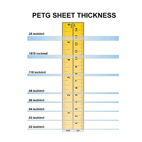 Superior Graphic Supplies PETG Clear Plexiglass Plastic Sheets 48 x 48 inches - 40mil (.040"/1.02MM) Thickness for DIY, Display Projects and Crafts