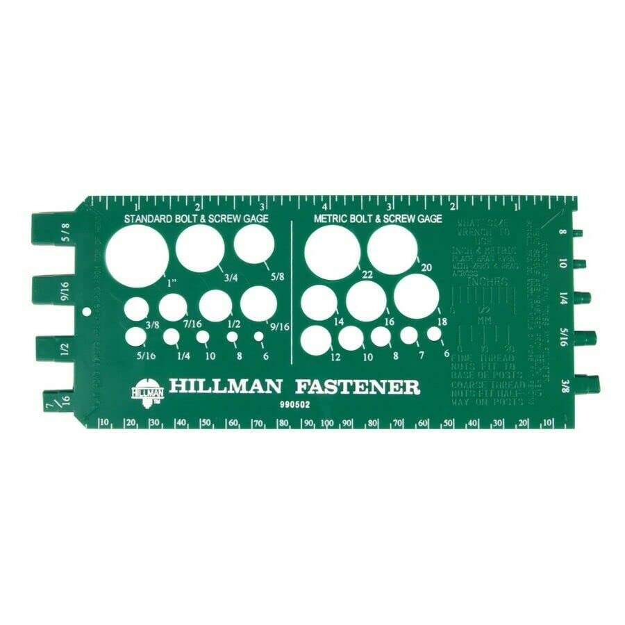 Hillman 990502 Standard Metric Drill Bit Gauge