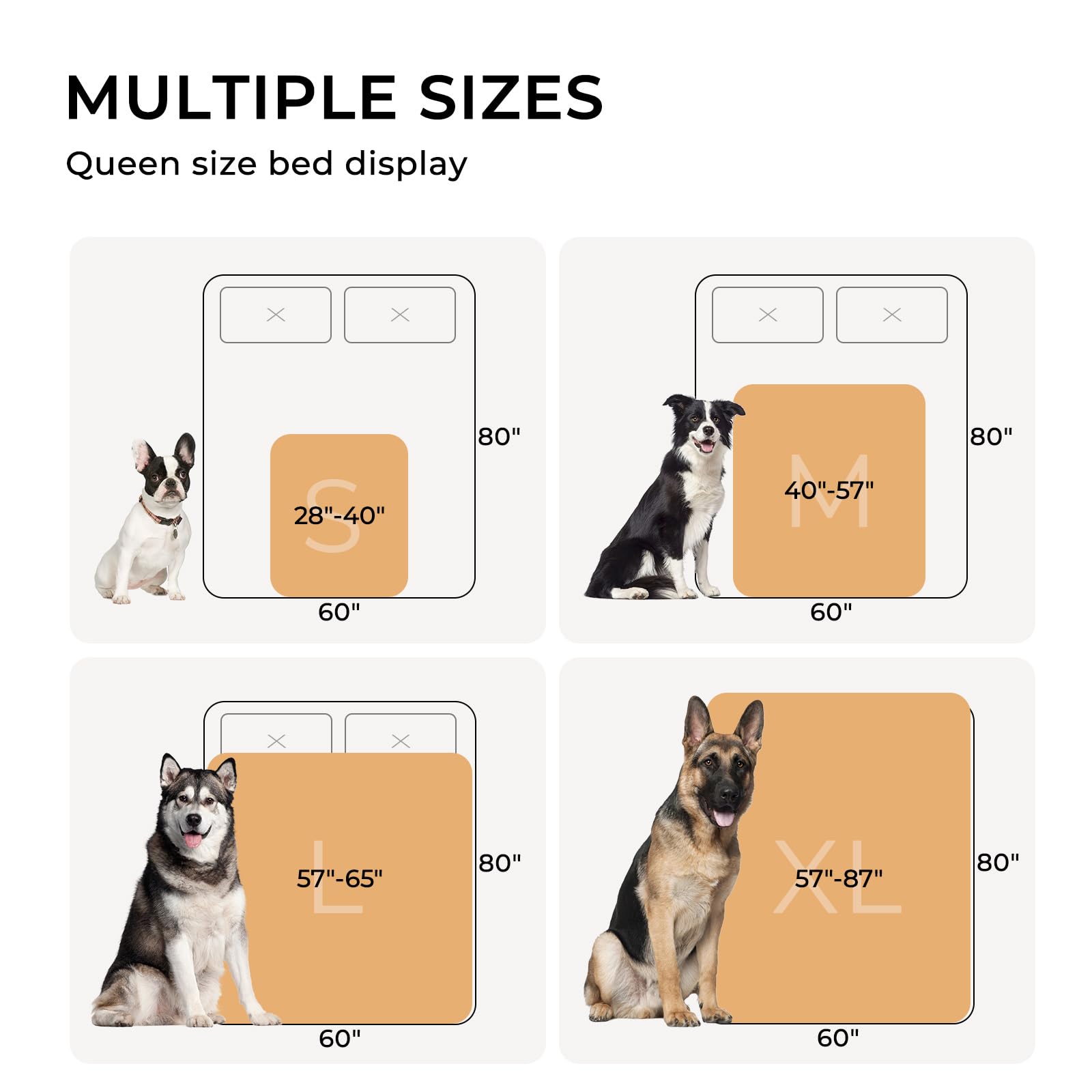 Waterproof Pet Blanket, Liquid Pee Proof Dog Blanket for Sofa Bed Couch, Reversible Sherpa Fleece Furniture Protector Cover for Small Medium Large Dogs Cats, Grey White Large(65" x 57")