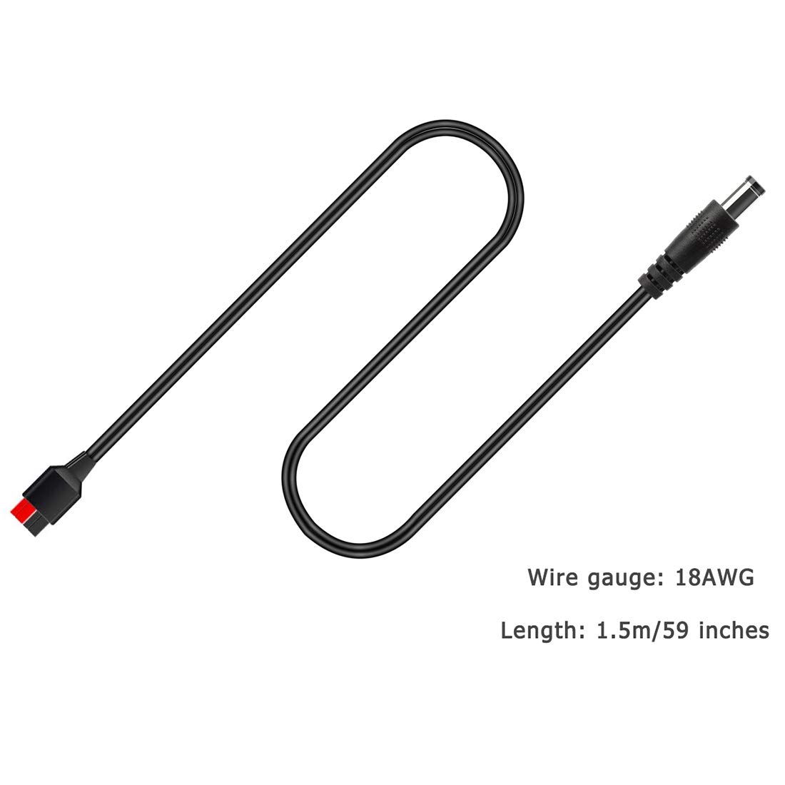 Flashfish DC5521(5.5mm x 2.1mm) to Anderson Connector Adapter Cable, 8AWG Male Power Plug Cable, Connect Portable Generator Backup Battery and Foldable Solar Panel
