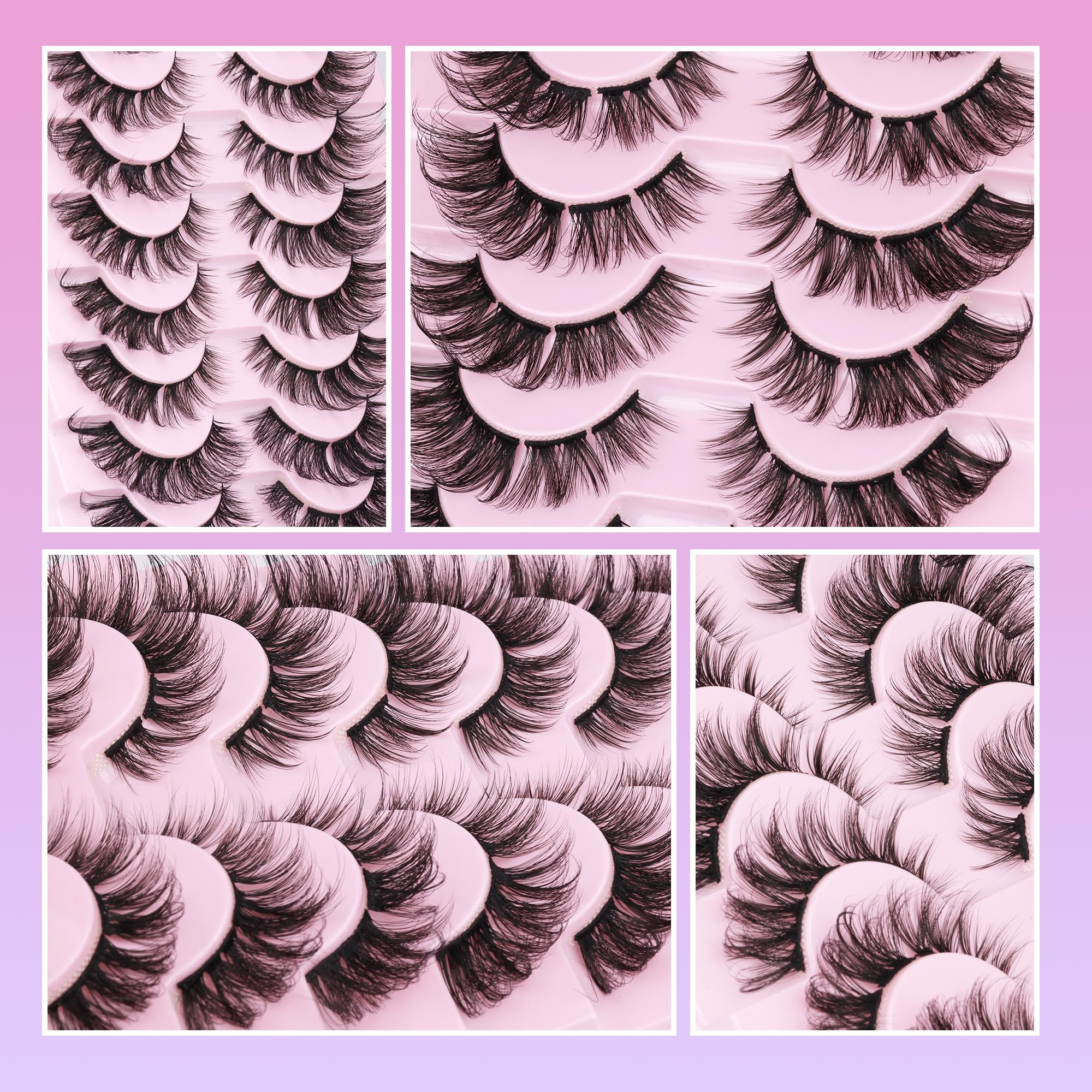 Eyelash Extension Kit 3 Styles Lash Clusters Kit Fluffy Wispy Cat Eye Cluster Lashes Extension Kit with Long Lasting Lash Bond and Seal and Lash Tweezers D Curl Individual Lashes by Vanssymunlin
