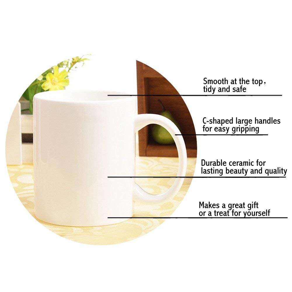 Funny 11 Oz White Ceramics Coffee Mugs or Tea Cups - Oh For Fucks Sake Coffee Cup Or Office Tea Cups