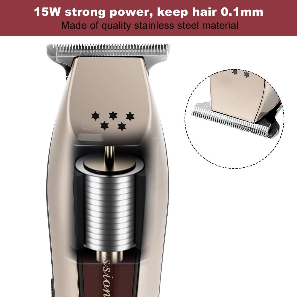 FILFEEL T-Blade Trimmer, Cordless Precision Trimmer for Lining & Close Trimming, Professional Hair Cutting Kit for Barbers and Stylists (Silver)