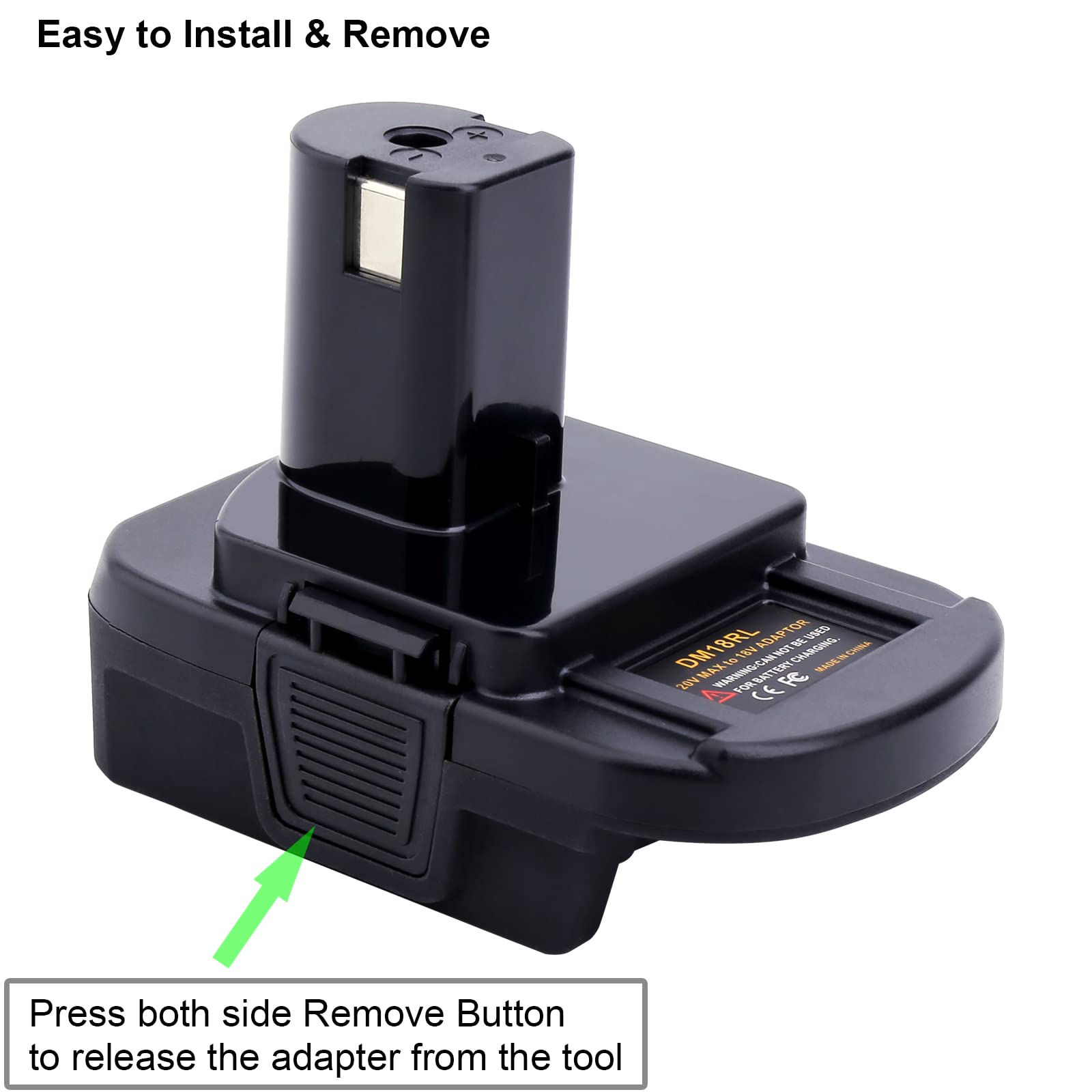 ELEFLY DM18RL Battery Adapter Converter Compatible with Dewalt 20V Battery & M18 Battery, Replacement for Ryobi 18V Battery ONE+ Tools P108 P189 P190 P197 PBP005