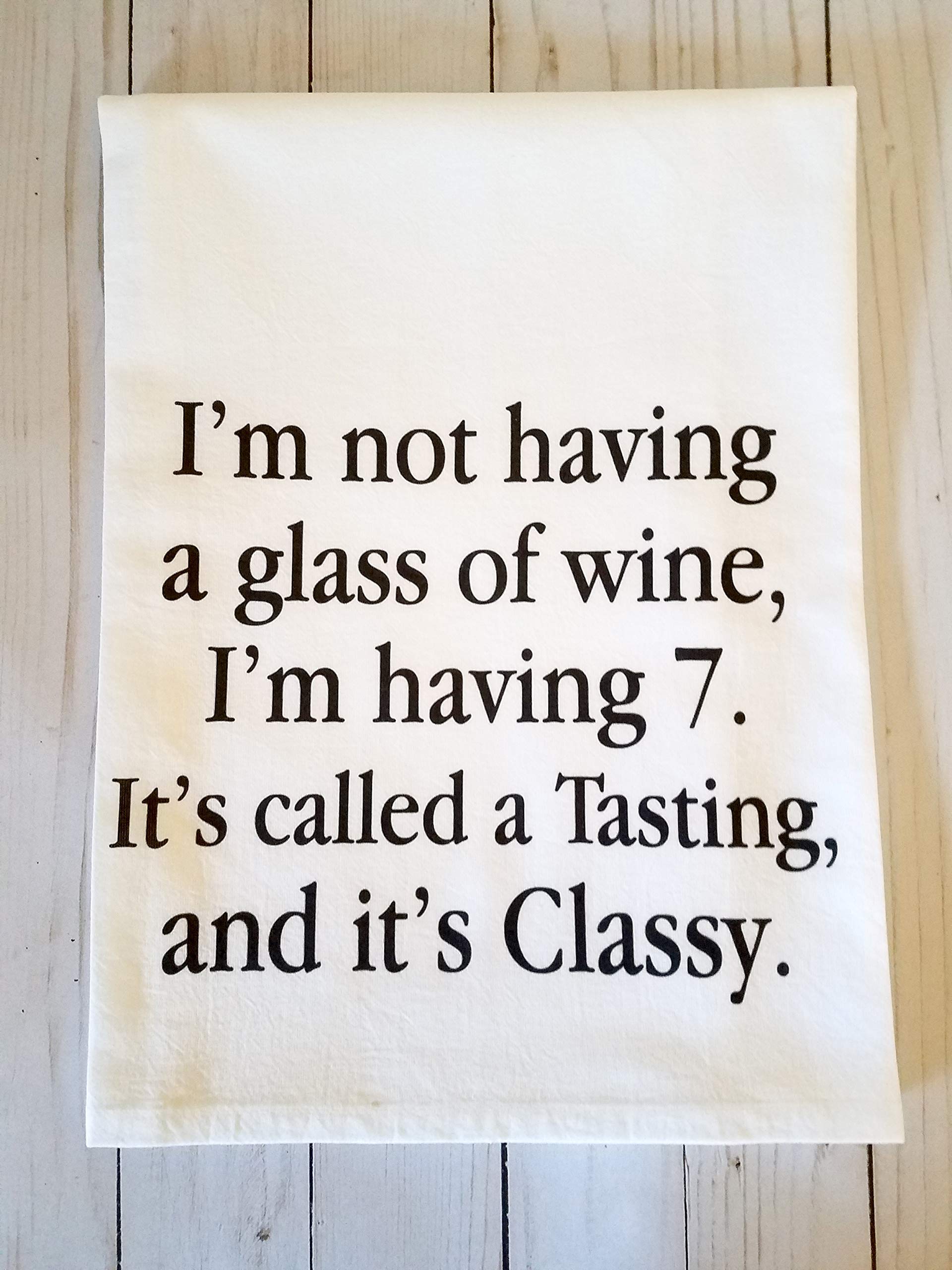 Funny Wine tasting tea towel handmade