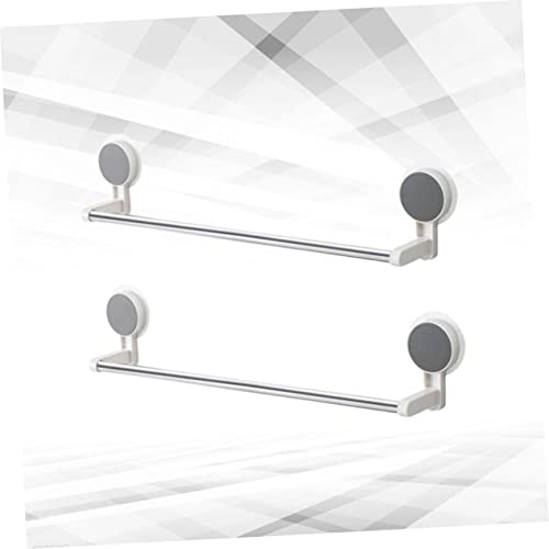 Wall Mounted Towel Holder 2pcs Suction Cup Towel bar Suction Cup Towel Rack Towel Rack with Shelf White Pot Cover Shelf Towel Shelf Pot Cover Rack no Trace Lid Rack Individual