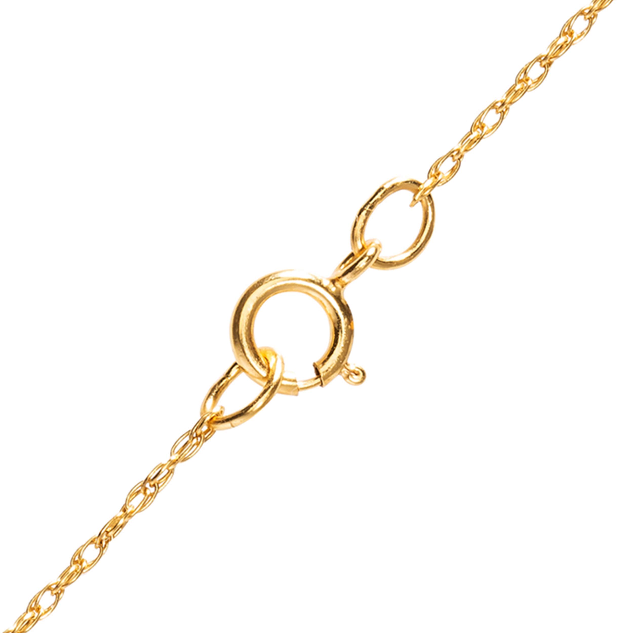 Disney Mickey Mouse Outlined Silhouette Pendant Necklace, 14k Gold, 18"