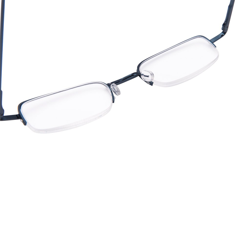 EYEGUARD 2 Pairs of Classic Spring Hinges Readers in Slim Pen Clip Portable Aluminum Hard Case Reading Glasses