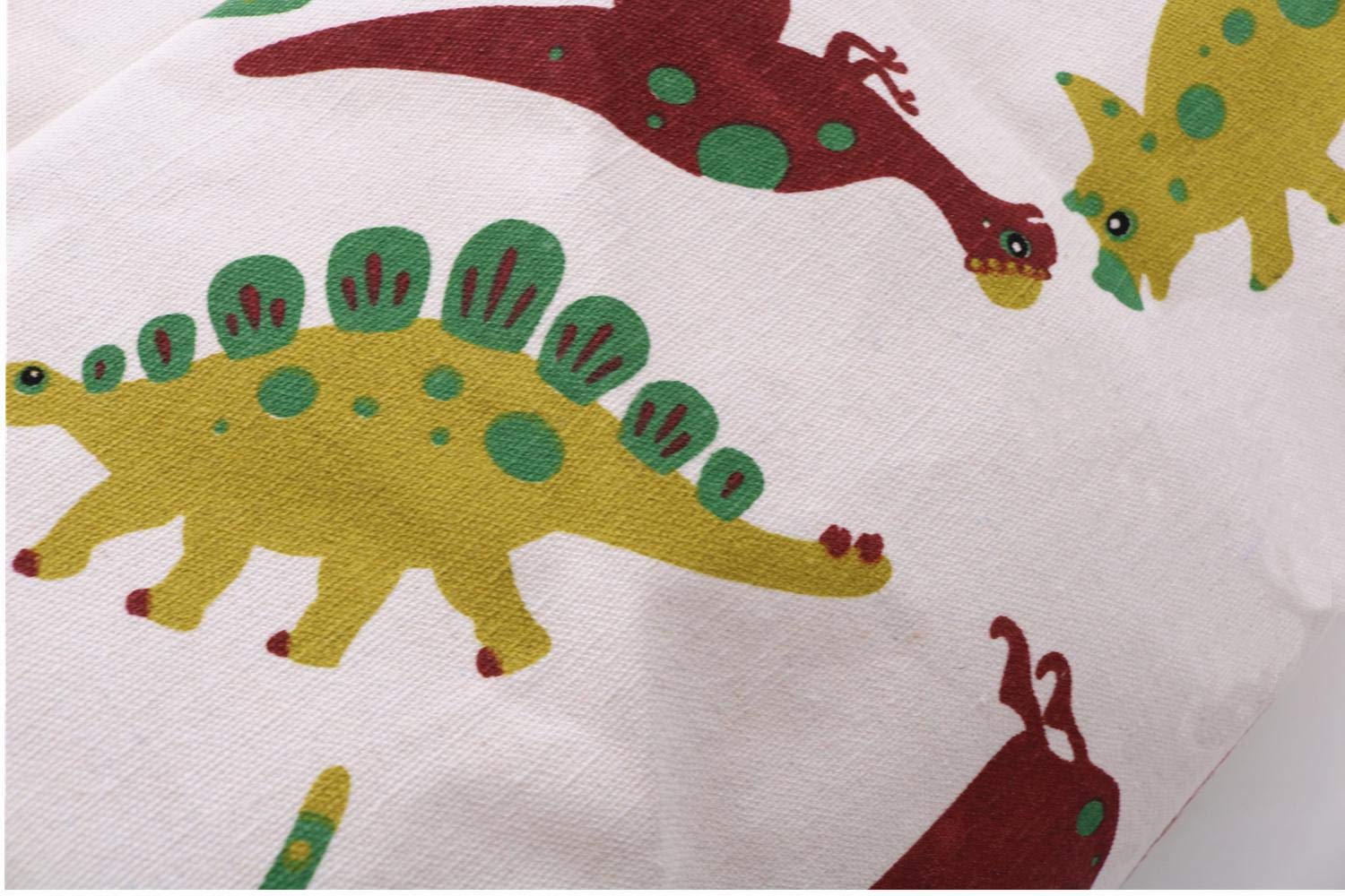 Dinosaur Laundry Basket Extra Large 19.7 x 15.7 Inch, ZUEXT 63L Canvas Fabric Collapsible Clothes Bin,Waterproof Laundry Hamper, Nursery Toy Bins, Kids Boys Girls Storage Baskets for Bedroom