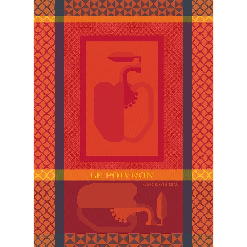 Garnier-Thiebaut, Le Citron, Ocre French Jacquard Kitchen/Tea Towel, 100% Cotton