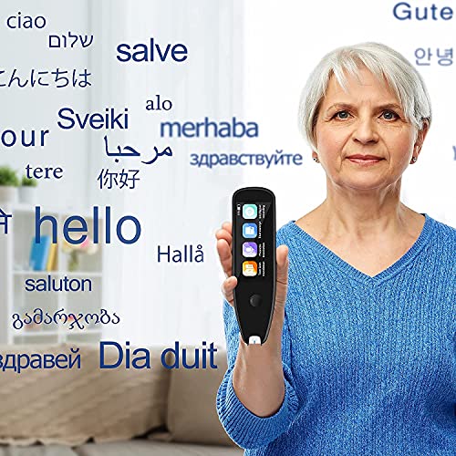 Pen Translation Device, scanning Translation Reading Pen - multilingual Dictionary Pen with Bluetooth/Wi-Fi/AI Voice Assistant| Scan Text and translate | Speak and translate - Wireless and Offline