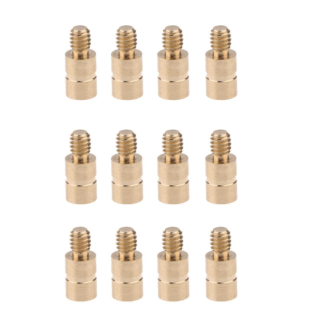 Dovewill Durable 12 Pieces 25 Grain or 50 Grain Weight Screw Arrow Point Inserts for Archery Hunting Gold - 25 Grains