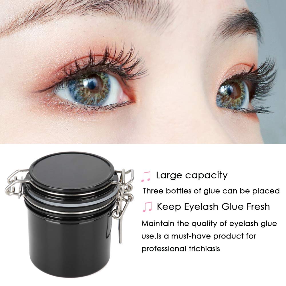 Eyelash Glue Storage Tank Activated Carbon Sealed Storage Jar Leak Proof Container Cylinder Grafting Eyelash Supplies